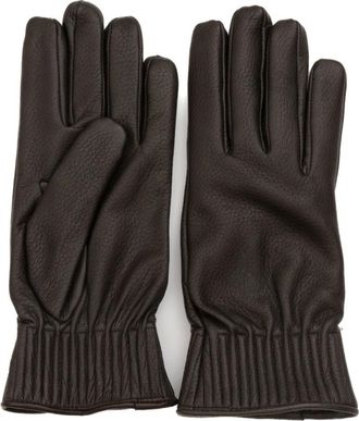 Orciani Gants Martel&eacute;s en Cuir Marron - Homme - Accessoires - Brun - Taille: 8 IN