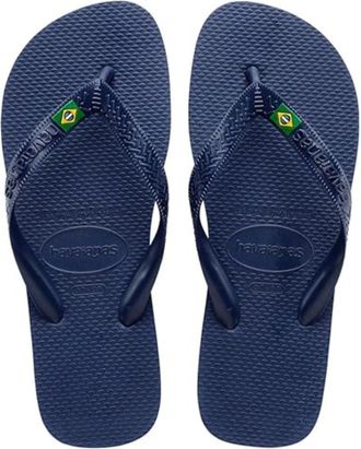 Havaianas Top Brasil, Bequeme, Robuste und Leichte Badelatschen, mit Rutschfesten Sohlen, Brasilien-Flagge auf den Riemen, Unisex Erwachsene