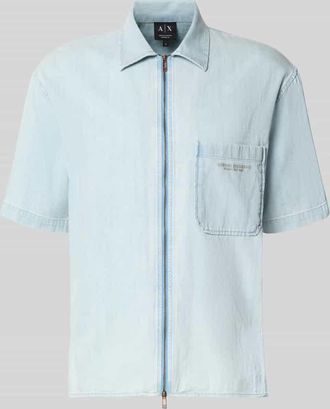 A|X Armani Exchange Regular Fit Jeanshemd aus reiner Baumwolle Modell CAMICIA
