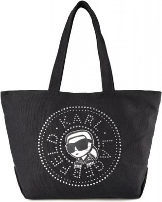 Karl Lagerfeld Femme, Sacs, Noir, Taille: ONE Size Ikon Circle Shopper