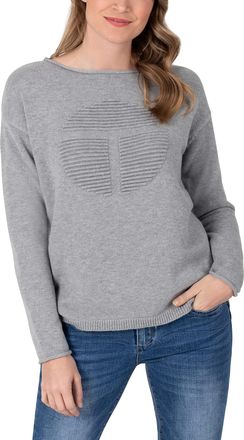 Timezone Damen Fancy Knit Pullover, paloma Grey Melange, XS