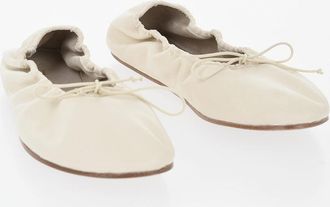 The Row Ballerinas ROUND aus Leder, einfarbig The Row