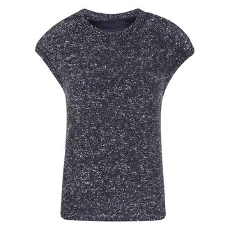 Emporio Armani Strickoberteil mit Pailletten - - Knitwear - Damen - Schwarzk - S