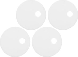 Angoily 2 Paar Wei&szlig;e Toilettenbolzenkappen aus Kunststoff Runde Abdeckkappen f&uuml;r Wc Schrauben Universelle Toilettensitz Befestigungsabdeckungen f&uuml;r Badezimmer