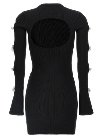 Mach & Mach Womens Black Viscose Short Dress