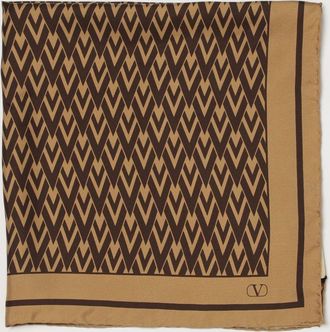 Valentino Garavani Quadratisches Seiden-Foulard mit Allover-Logodruck