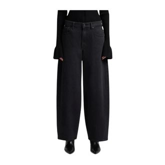7 For All Mankind Twisted Bonnie Barrel Jeans - - Jeans - Damen - Schwarzk - W26