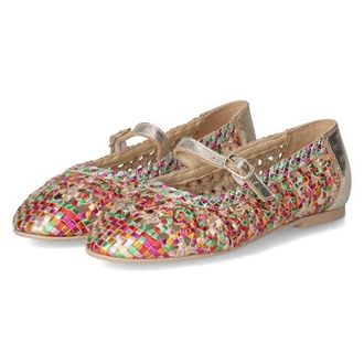 Bullboxer Ballerines à barrettes multicolores pour femme en cuir lisse, multicolore, 39 EU