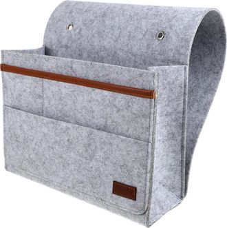 Lurrose Filz Aufbewahrungstasche Gro&szlig; Kapazit&auml;t H&auml;ngend Bett Organizer f&uuml;r Nachttisch und Sofa Platzsparend mit Stabilem Rahmen Einfach Unter Matratze Einzusc