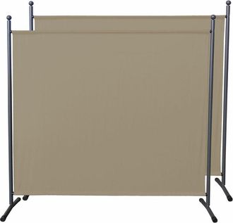 Quick-Star Quick-star - 2 St&uuml;ck Paravent 180 x 178 cm Stoff Raumteiler Gro&szlig; Stellwand Trennwand Balkon Sichtschutz Sand