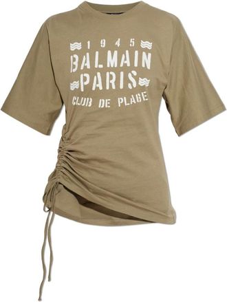 Balmain Femme, Tops, Vert, Taille: 38 FR Printed T-Shirt