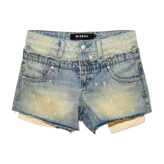 Misbhv Misbhv, Femme, Shorts, Bleu, Taille: 36 FR Shorts
