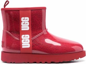 UGG bottines &agrave; logo imprim&eacute; - Rouge