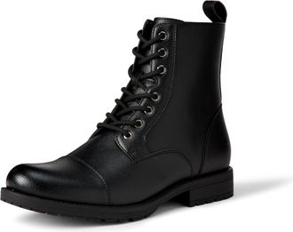 Amazon Essentials Herren Schn&uuml;rstiefel Mit Zehenkappe Und Rei&szlig;verschluss, Schwarz, 42.5 EU