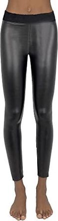 JOPHY & CO. Legging chaud pour femme en simili cuir bi&eacute;lastique Skinny Plush (code 9828), noir, S