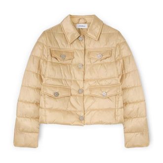 Motivi Kurze leichte Daunenjacke mit Schmuckkn&ouml;pfen - - Jackets - Damen - Beige - XL