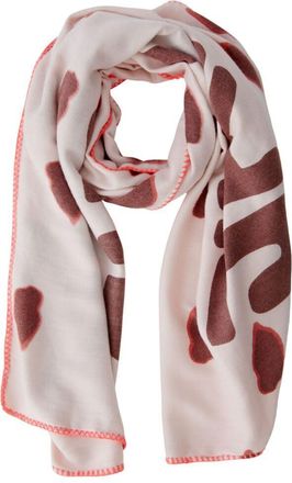 Oui Damen Schal oversized geschnitten Wording