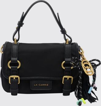 La Carrie Mini-Handtasche aus Nylon mit magnetischem Klappverschluss und Logo-Anh&auml;nger