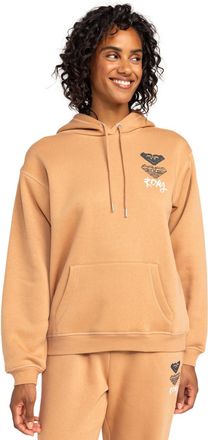 Roxy Womens SURF Stoked Hoodie Brushed A Pullover Sweater, Camel, XS