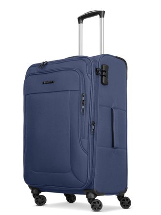 Franky Check-in Koffer f&uuml;r Damen und Herren | mittelgro&szlig;er Trolley 42 x 29 x 69 cm aus hochwertigem, flexiblem Polyester Material | Doppelrolle & Teleskopgri