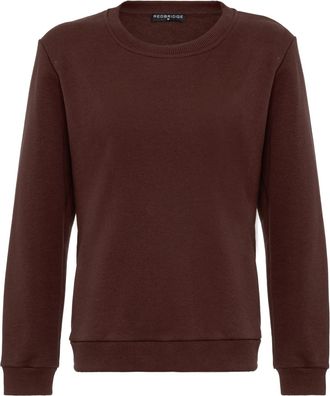 Red Bridge Basic Sweatshirt Klassischer Pullover mit Rundhalsausschnitt Lässiger Stil Braun 3XL