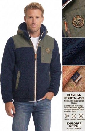 Geographical Norway Fleecejacke Herren Fleecejacke - Weiche Teddyfleece (1-St) &Uuml;bergangsjacke f&uuml;r Outdoor, Freizeit & Alltag
