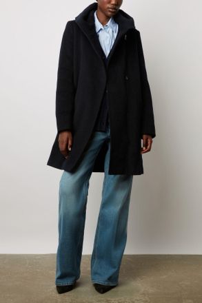 Gerard Darel Manteau ceintur&eacute; &agrave; col drap&eacute; - SIDONIE - Marine