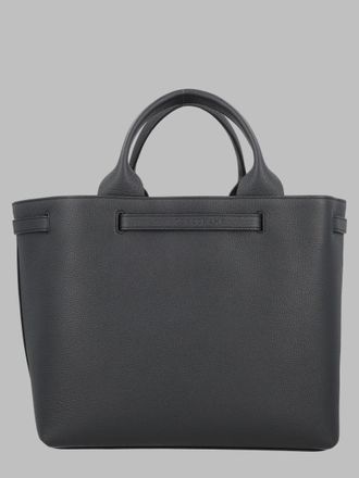 Longchamp Womens Handbag Le Smart Black Calf Leather Handbags Hand Bags