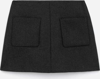 Arket Minirock Aus Wollmischung -Schwarz