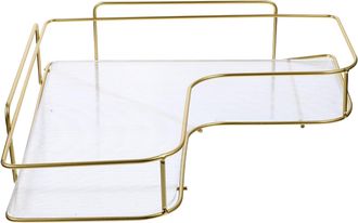 Angoily Acryl Wandregal f&uuml;r Badezimmer Selbstklebendes Eckregal ohne Bohren Platzsparendes Aufbewahrungsregal mit Glatten Kanten Robust und Bruchfest Organize