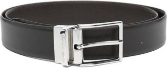 Emporio Armani Homme, Accessoires, Brun, Taille: ONE Size Reversible Saffiano Leather Belt
