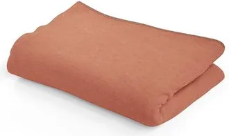 Setex Kuscheldecke, 85% Baumwolle/15% Polyester, Decke als Zimmer-Deko, Schlafzimmer-Deko und mehr, 200 x 150 cm große Tagesdecke, Orange