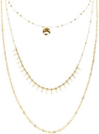 Au Printemps Paris Collier triple chaîne