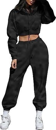 Generic Surv&ecirc;tement pour femme - Ensemble pyjama tendance d&eacute;contract&eacute; avec pantalon long - Surv&ecirc;tement pour femme - Tenue de sport pour femme - Surv&ecirc;tement 2 