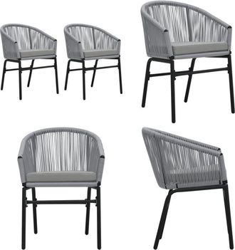 vidaXL Vidaxl - Gartenstühle 2 Stk. Anthrazit PE-Rattan - Gartensessel - PE-Rattan Sessel - Gartenmöbeln - Balkon Möbel - Sitzgelegenheit - Home & Living