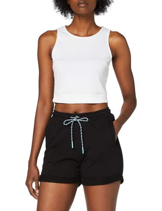 Urban Classics Ladies Beach Terry Shorts Black XS
