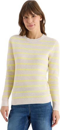 Cecil Gestreifter Pullover iced Yellow M