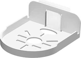 SOLUSTRE Wandhalterung ohne Bohren Regal für Babyphone Router Kabelversteckendes Stabiles Wandregal Vielseitig für Bad Küche Schlafzimmer Weiß Rund