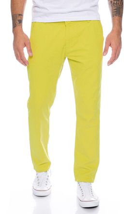 Rock Creek Herren Designer Chino Hose Regular Slim Chinohose RC-390 Lemon W30 L34