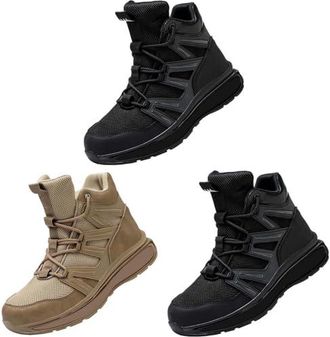 Generic Chaussures de randonnée pour homme - Légères et respirantes - Chaussures de trekking hautes - Bottes militaires antidérapantes et résistantes à labras
