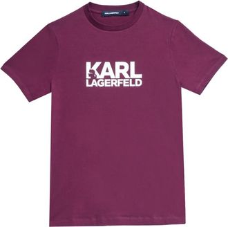 Karl Lagerfeld Homme, Tops, Rouge, Taille: XL Logo T-shirt