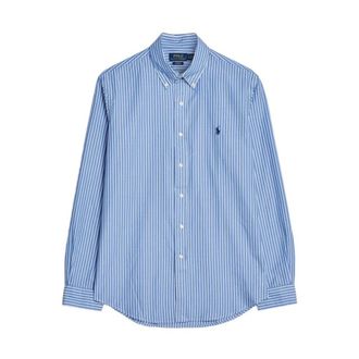 Polo Ralph Lauren Homme, Chemises, Bleu, Taille: XL Chemise en coton ray&eacute; avec logo