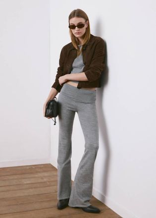 Mango Pull-over maille clout&eacute; gris chin&eacute; moyen - Femme - XS - MANGO