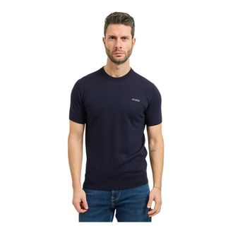 Guess Homme, Tops, Bleu, Taille: 2XL Lewis Silk Blend T-Shirt
