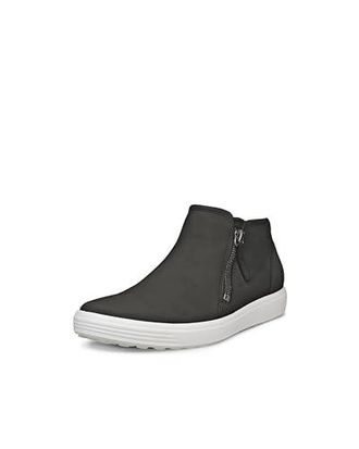 Ecco Femme Soft 7 Side Zip Bootie Sneaker Boots, Black, 41 EU