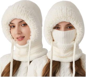 Generic Bonnet Femme Hiver Bonnet Femme Chapeau Femme Hiver Confortable Classique - Sport Hiver Anti-Froid pour Cyclistes, Tricot &Eacute;pais Respirant, Id&eacute;al Rando
