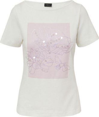 s.Oliver Kurzarmshirt T-Shirt Baumwoll-T-Shirt mit Artwork