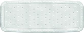 KELA 22362 Badewanneneinlage, Mit Sauger, PVC-Weichschaumbeschichtet, 92 x 36 cm, Kreta, wei&szlig;