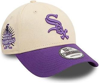 New Era MLB Fancap Chicago White Sox World Series Sidelogo Kappe Basecap Strapback Beige Lila - One-Size