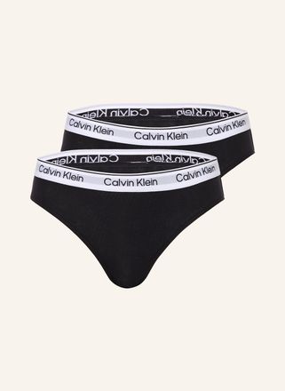 Calvin Klein 2er-Pack Slips Icon Cotton Stretch schwarz